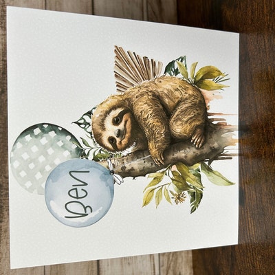 Happy Sloth Clip Art Watercolour 10 High Quality PNG Happy Sloth ...