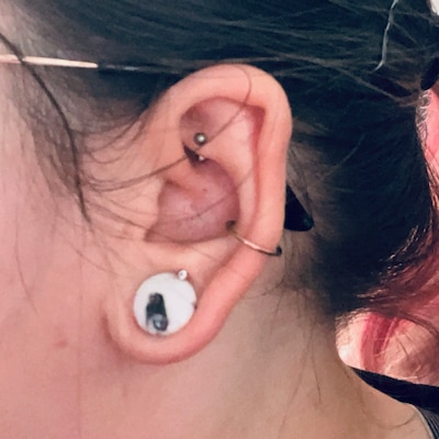 Stone Tunnel Plugs Gauges Blue Tiger Eye Stone Tunnels Double Flare ...