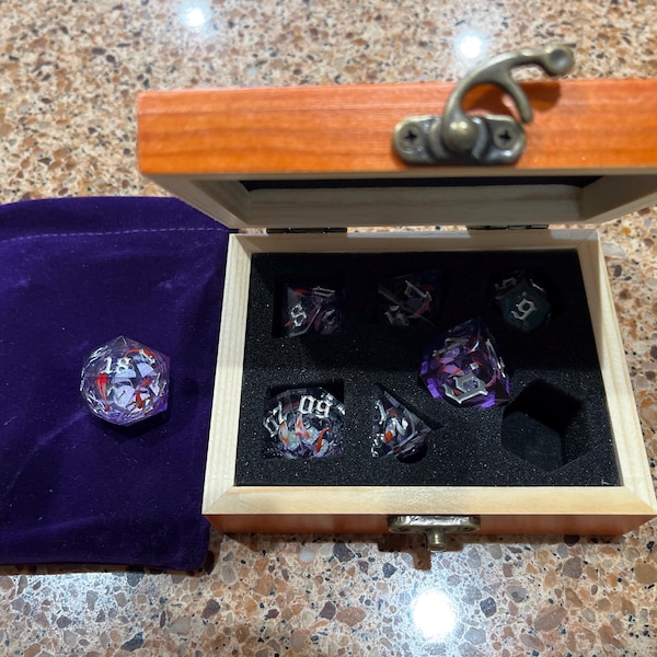 7-in-one Cyber Spinner Dnd Dice Set With Gift Box, Metal Dungeons and ...
