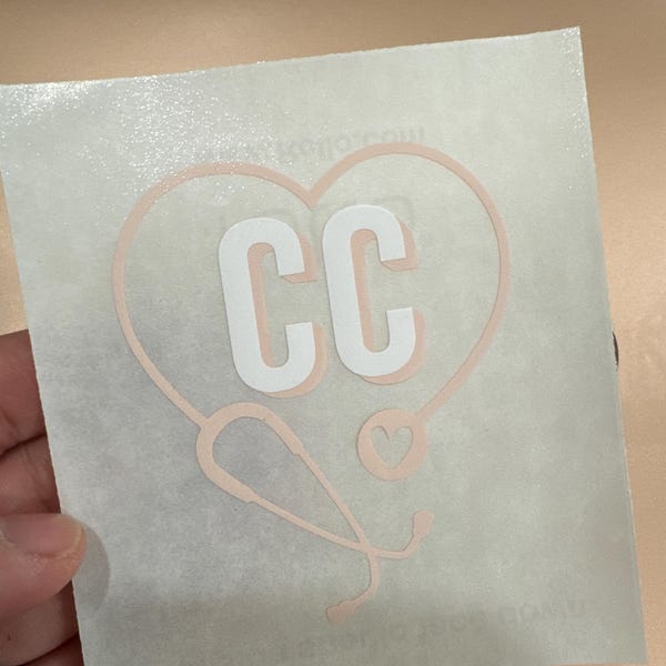 Custom Nurse Sticker, Nurse Monogram, Double Layer Monogram, 3D Shadow ...