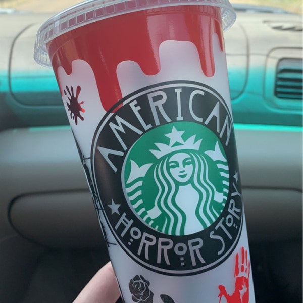Custom AHS American Horror Story Season Themed Reusable Venti Starbucks ...