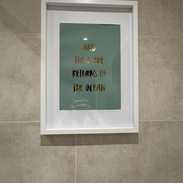 Custom Quote Print, Custom Poster in Gold | Rose Gold | Copper Foil ...