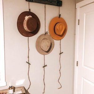 Hat Organizer Hat Wall Hanging Fedora Display Hat Rack | Etsy