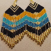 Starry Night Brick Stitch Pattern, Van Gogh Earring Pattern, Seed Bead ...