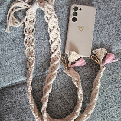 Macrame Phone Chain Macrame Chain Macrame Strap Handmade - Etsy