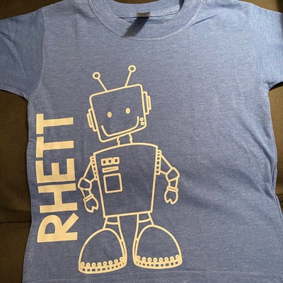 Boys Robot Shirt Personalized Robot Shirt Boys Robot Birthday Shirt ...