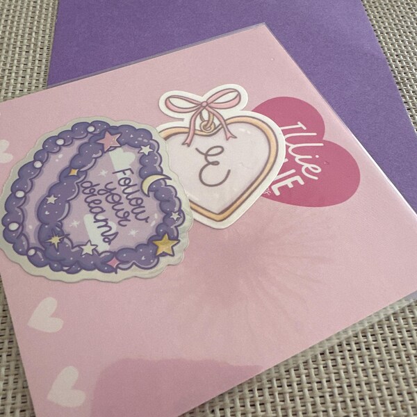 Custom Initial Heart Locket Waterproof Sticker-unique Gift ...