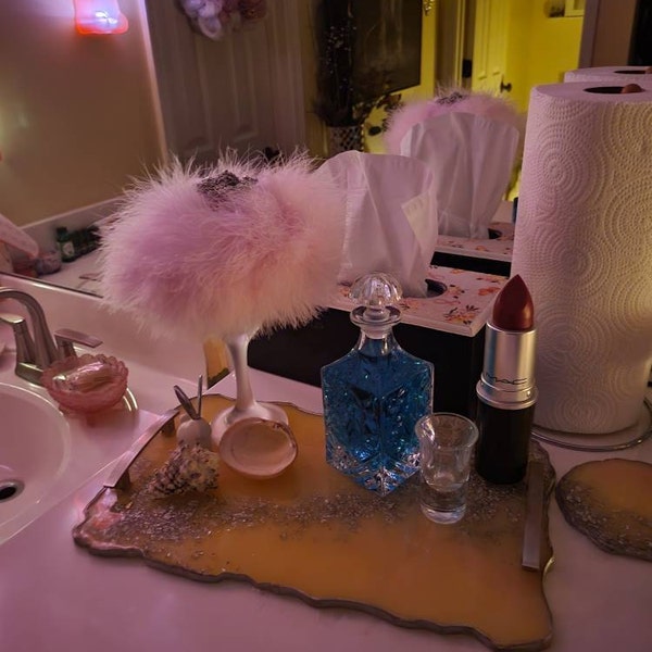 Powder Puff Body Dusting Powder Puff off White Fur Puff With Pink Down ...