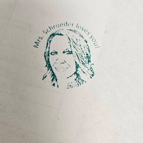 Customized Self-inking Portrait Stamp From Photo - 5 Ink Color - Ink ...