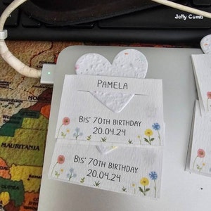 Plantable Mother's Day Card, Seeded Paper Card, Flower Seeds, Eco ...