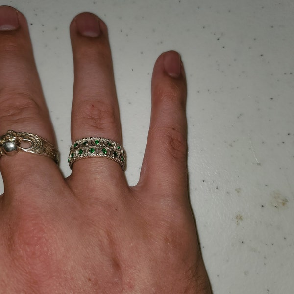 Catholic Raphael Angel Sacred Heart Ring 925 Sterling Silver 25 Grams ...