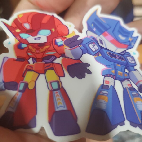 Transformers Cyberverse Sticker: Hot Rod + Soundwave, Vinyl Sticker ...