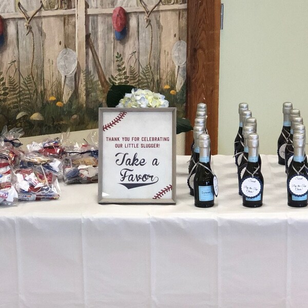 Printable Baseball Baby Shower Table Signs - EIGHT Signs! Welcome Sign ...