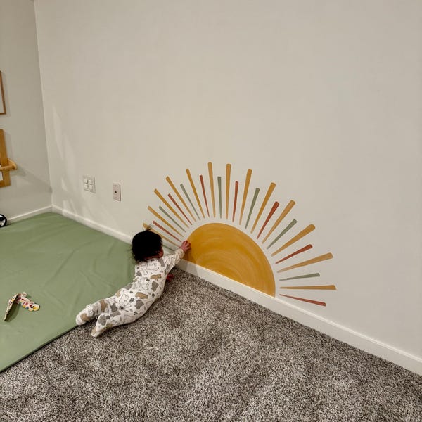 Sunshine Wall Decals, Set of 20 Individual Sunbursts, Cute Kids Room ...