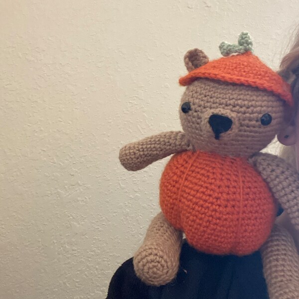 Crochet Pumpkin Bear Pattern, Halloween Crochet Pattern, Amigurumi Bear ...