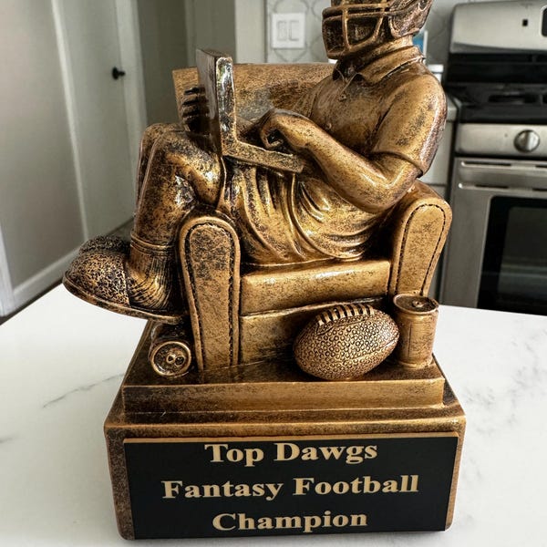 Engraved Fantasy Football Trophy: Winner or Loser, 6" Resin Award - Etsy