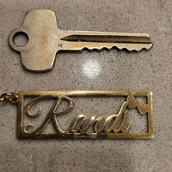 Personalized Name Keychain With Heart|custom Letter Key Chain|your Name ...