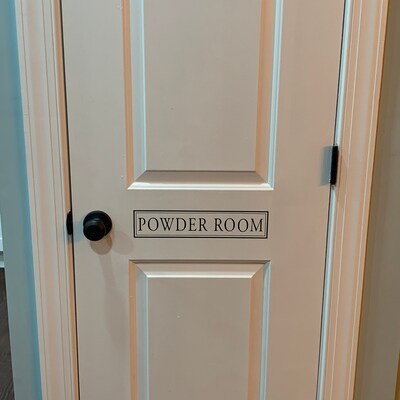 Powder Room Powder Room Decal Wall Decal Vinyl Decal Bathroom Wall ...