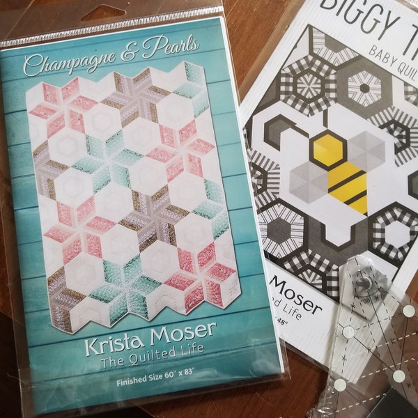 Champagne and Pearls, Krista Moser Patterns, Modern Quilt Pattern ...