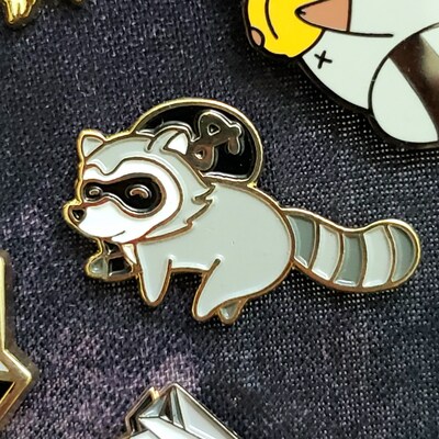 Rogue Raccoon Enamel Pin Stealing Hearts One Pin at a Time - Etsy