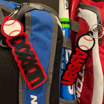 Custom Baseball Name Keychains Baseball Keychains Baseball Personalized ...