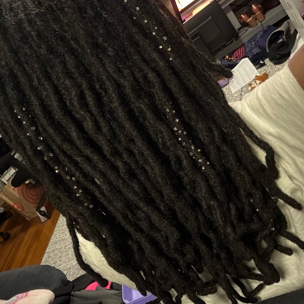 Small Gold Lined Clear Loc Sprinkle Beads, Braid Jewelry Dreadlock ...