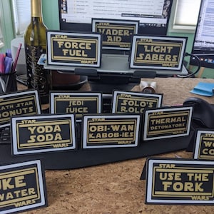 Star Wars Food Tents, Star Wars Birthday Party, Custom Food Signs ...
