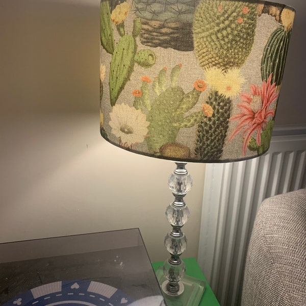 Cactus Lampshade Drum Lampshade - Handmade 20cm 25cm 30cm 35cm 40cm ...