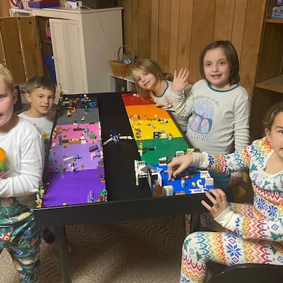 10 Baseplate Tall Large Building Bricks Table, Kids Building Blocks ...
