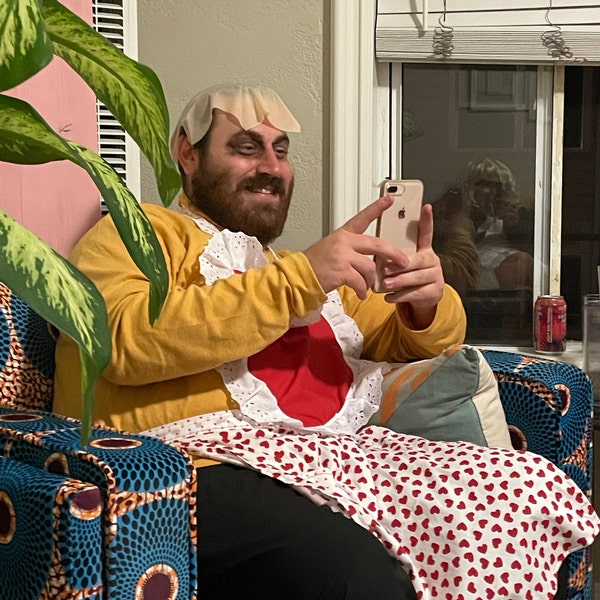 Uncle Fester Inspired Addams Family Values Kitch Heart Apron Halloween ...