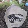 Veteran Flag Engraved Stone - Military - Engraved - Veteran Gift - Yard ...