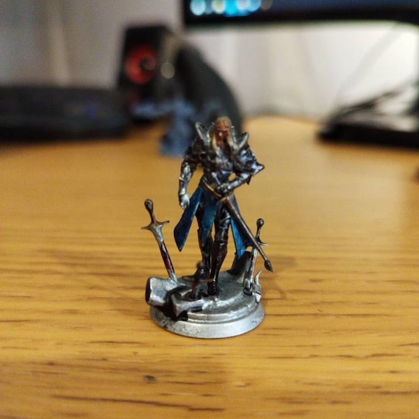 Elf Lord Miniature Warrior Fighter Spearman Mini Dungeons and Dragons ...