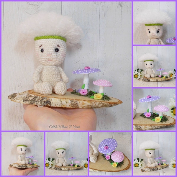 Amigurumi Baby Dandelion Crochet Pattern, Crochet Flower Doll, Fake ...