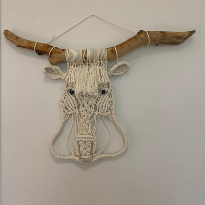 DIY Macrame HORSE KIT Farm Decor, Barn, Rustic, Cowboy, Bobbiny Cord - Etsy