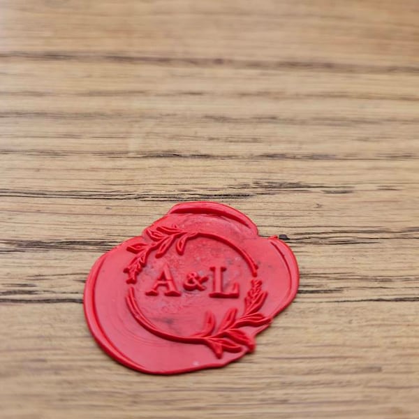 Custom Initial Logo Wax Seal Stamp Set for Wedding Invitation ...
