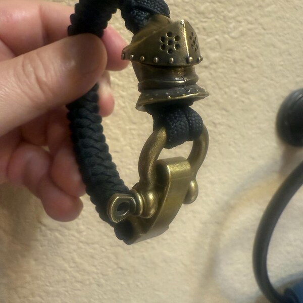 Spartan Helmet - Paracord Bracelet - Brass Paracord Bead - Sparta ...