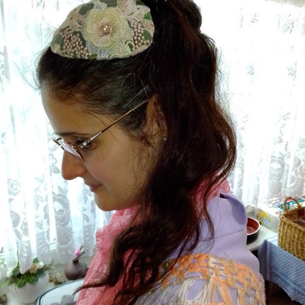 Woman's Kippah - Fascinator - Yarmulke for Women - Jewish Head Covering ...