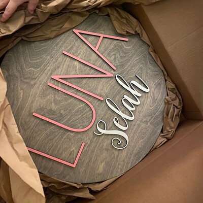 Custom Name Sign 1236 Inch Child or Baby Name Nursery Sign Baby Gift 3D ...