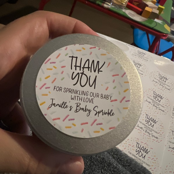 Personalized Sprinkles Baby Sprinkle Stickers, Sprinkle Theme Baby ...