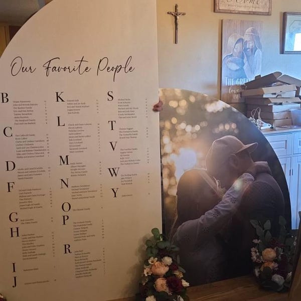 Arch Seating Chart Large Wedding Seating Chart Arched Panel With Easel ...