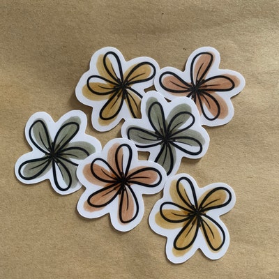 Small Flower Sticker Pack Weatherproof Pack of 3 - Etsy