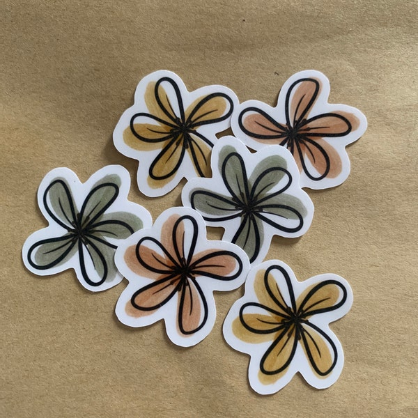 Small Flower Sticker Pack Weatherproof Pack of 3 - Etsy
