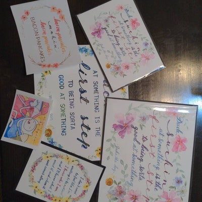 Group A Jpeg Download/ Kotlc Quotes/ 5 Watercolor Paintings/ Keeper Art ...