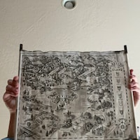 Grand Line Map, One Piece Weltkarte auf handgemachter Schriftrolle ...