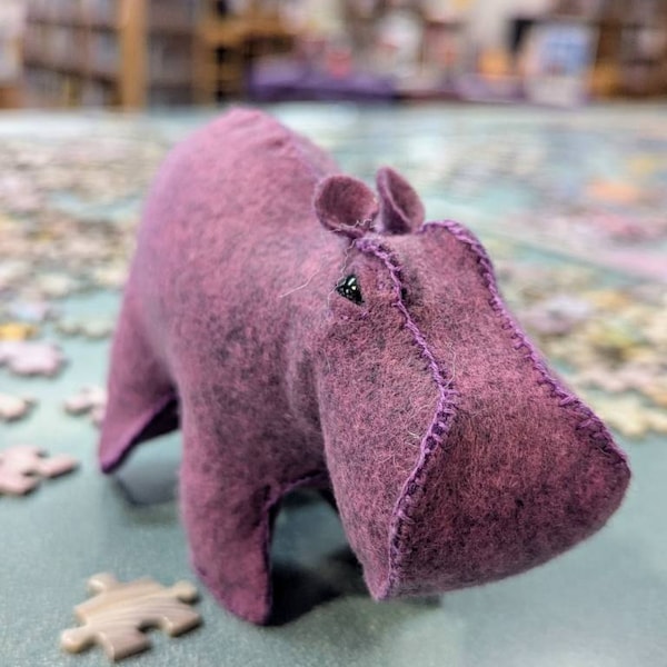 House Hippo DIY Felt Hand Sewing Pattern - PDF Download - Etsy