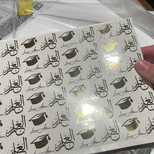 Gold Clear Custom Stickers, Custom Product Labels, Gold Foil Printing ...