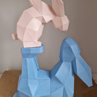 Papercraft Rabbit, SVG, PDF. Paper Craft Rabbit Model, Rabbit PDF ...