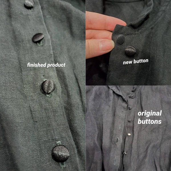 Satin Buttons, Black Satin Buttons, Bridal Buttons, Wedding Dress ...