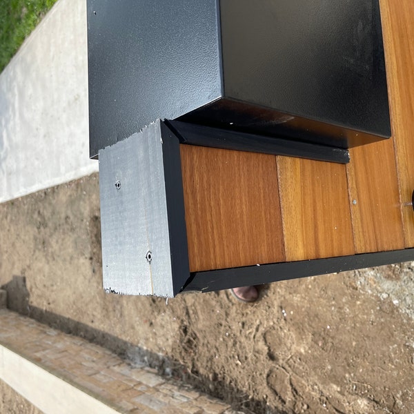 Modern Cumaru Wood Mailbox With Post: Personalized Design - Etsy