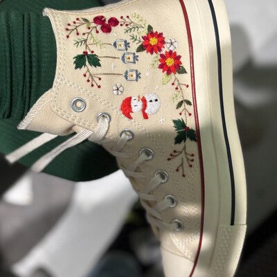 Custom Converse Chuck Taylor 1970s/embroidered Fire Converse/fire ...